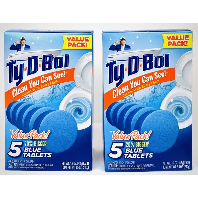 Ty D BOL Toilet Cleaning Tablets with Continuous Blue Spruce Scent ...