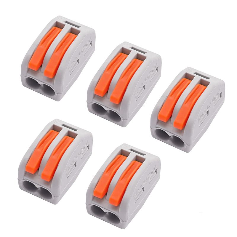 smseace 50 Pcs 2 Port Lever Wire Conductor Compact Wire Connectors Fast ...