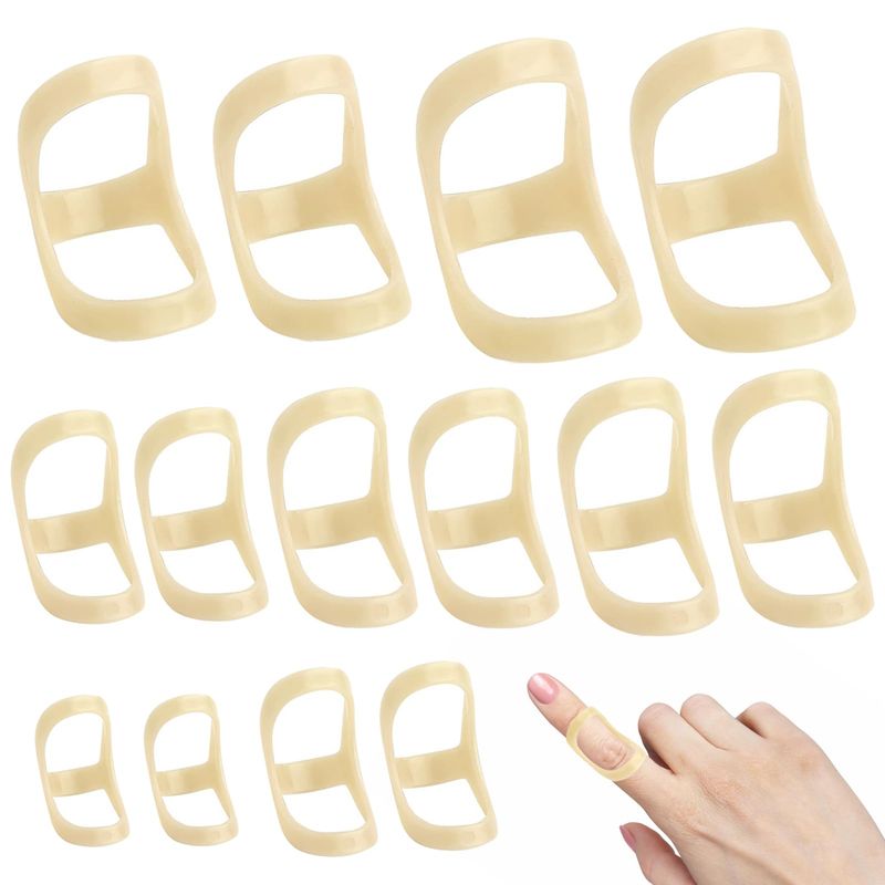 Trigger Finger Splints,14 PCS Oval 8 Finger Splint Oval thumb Splint Thumb Support Waterproof ...