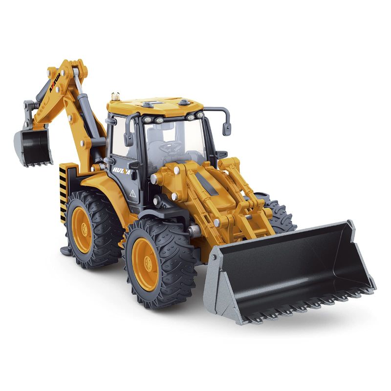 Dollox Die-cast Excavator Backhoe Front Loader Truck 1/50 Metal ...