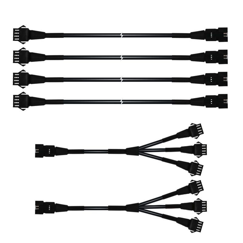Kingshowstar RGB LED Extension Cables, 4PCS 5 Feet Extension Cables and ...