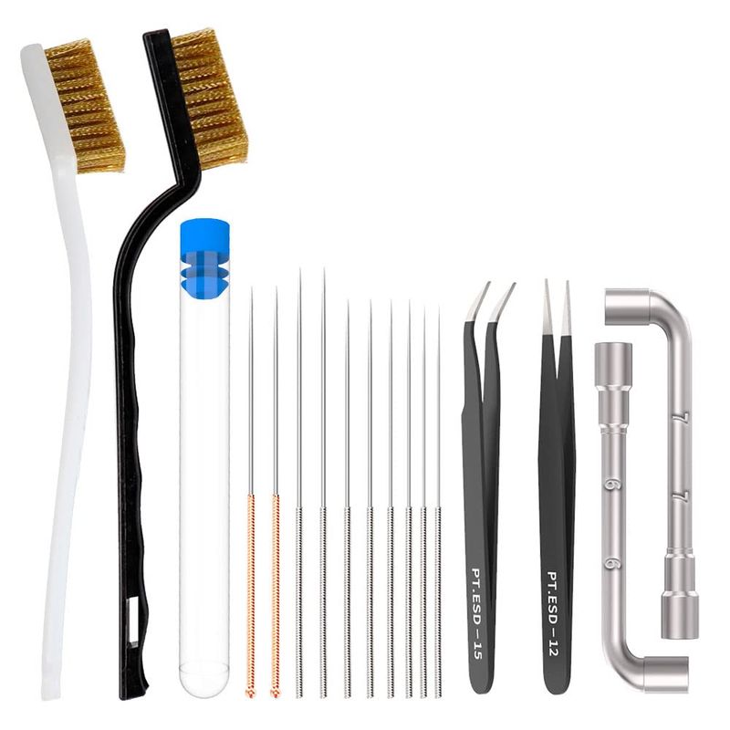HiLetgo 3D Printer Cleaning Tool Kit Nozzle Cleaning Needle Nozzle ...