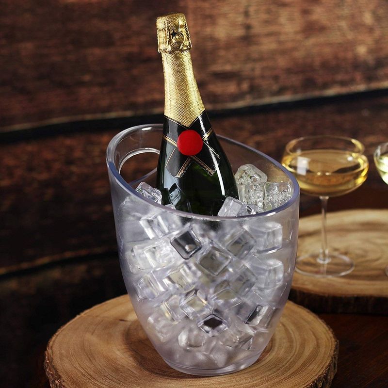 bar@drinkstuff Frosted Ice Bucket 3 Litre - Plastic Frosted Wine and ...