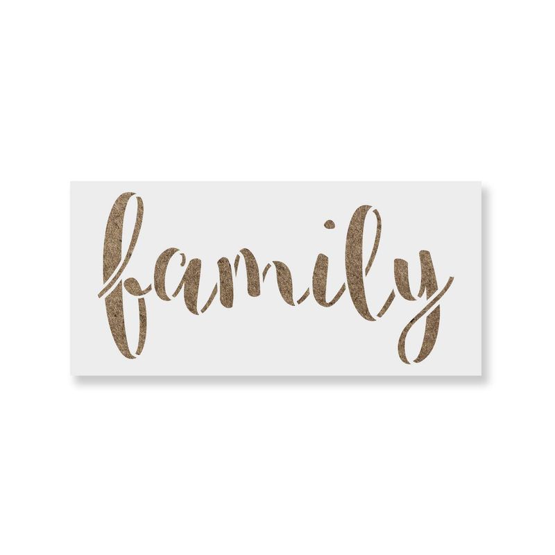 Family Stencil - Family Script Sign, Family Stencils, Family Script ...