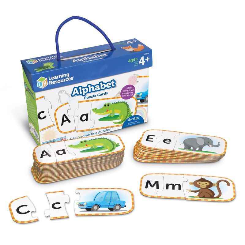 Learning Resources Alphabet Puzzle Cards, Kindergarten Readniness, Self ...