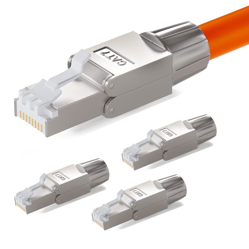 HB-DIGITAL 4x CAT 7 RJ45 Connector Network Connector for Rigid LAN ...