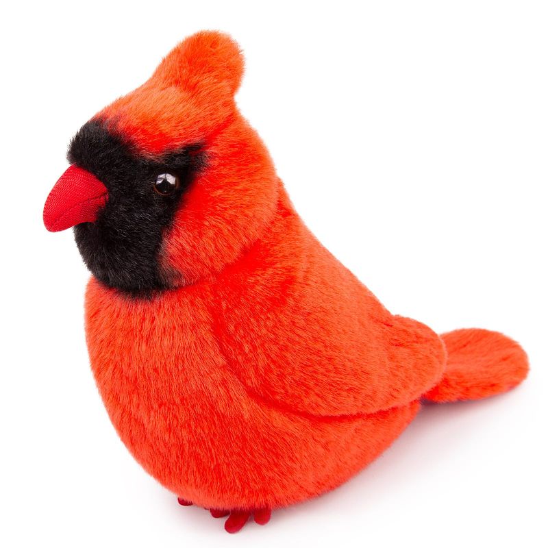 Frankiezhou Home Red Cardinal Bird Plush Toy - Realistic Northern ...