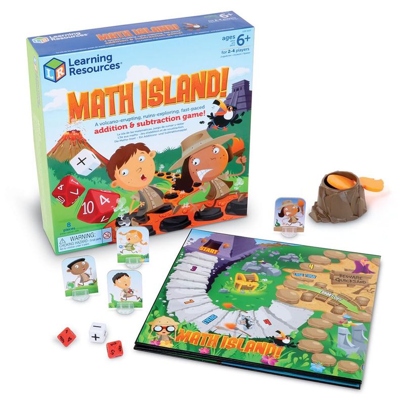 Learning Resources Math Island Addition & Subtraction Game, Elementary ...