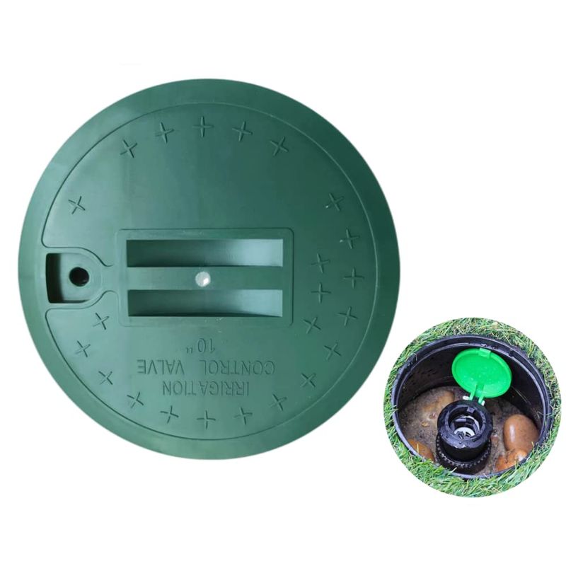 10 inch Valve Box Cover Lid Green Sprinkler Valve Box Lid Replacement ...