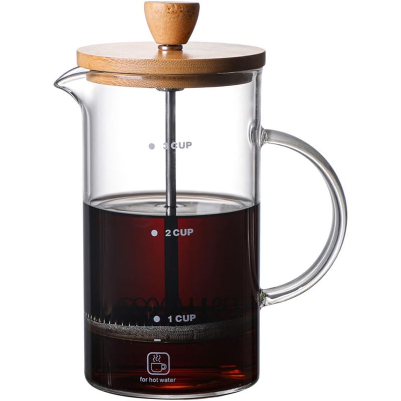 Glass French Press Glass Coffee Pot Filter Press Pore Over Home Coffee ...