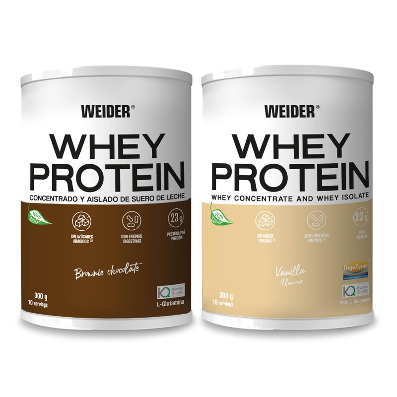 Weider Whey Protein Duo Pack (2x300g) Chocolate & Vanilla Flavours ...
