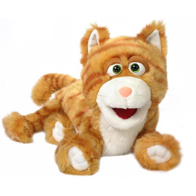 14" Silly Kitty Cat, (Orange Fur) Animal Hand Puppet - EveryMarket