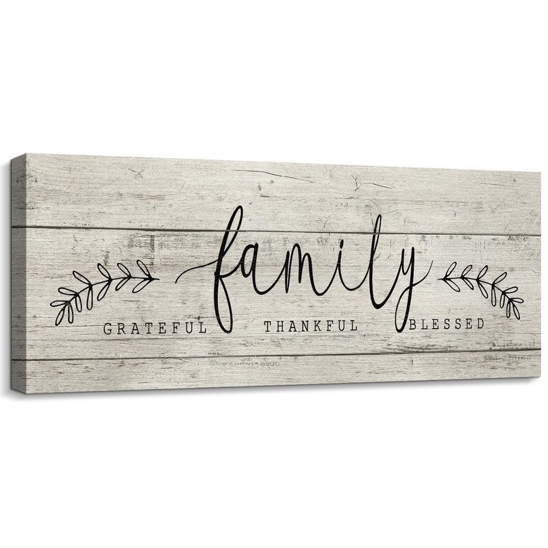 Rustic Family Sign for Living Room Wall Decor Inspirational Words ...