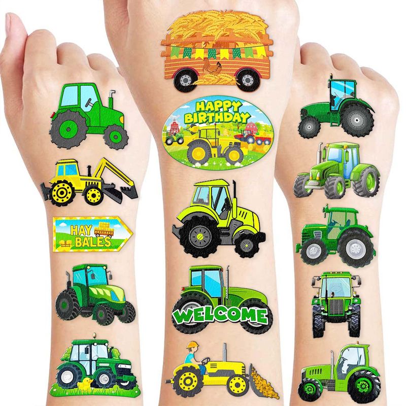 8 Sheets (97 PCS) Tractor Themed Birthday Party Supplies Favors ...
