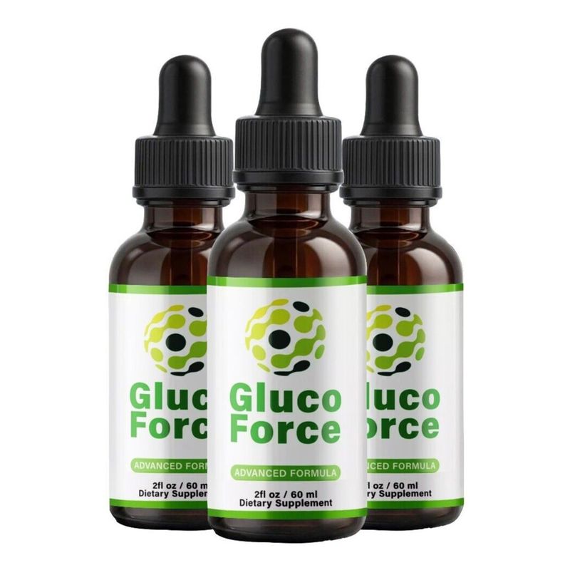 (3 Pack) Gluco Force Liquid Drops GlucoForce Glycogen Support ...