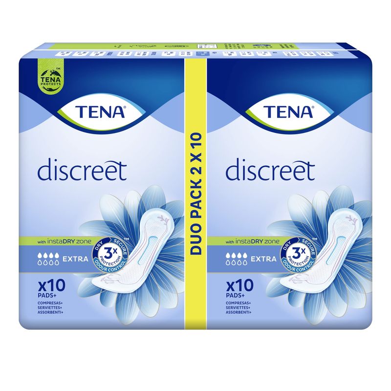 Tena Lady Extra Pads Duo Pack, 2 x 10 Pads - Online Marketplace ...