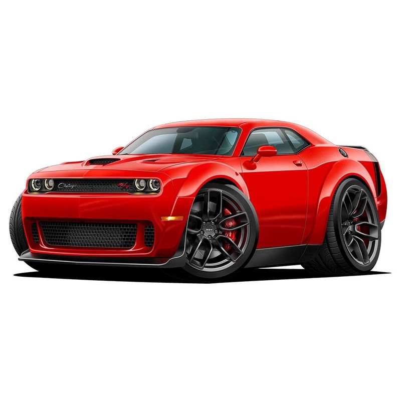 2019 Challenger R/T FATCAT Wide Body Cartoon Cars 4ft Long Vinyl ...