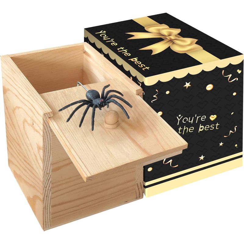 GIIOASA Spider Prank Big Box，Wooden Surprise Box，Spider Money Surprise ...