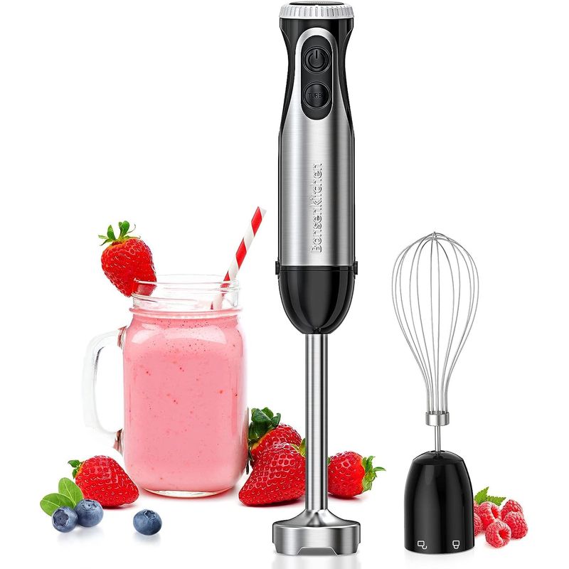 Bonsenkitchen Hand Blender, 2-in-1 Multi-Purpose Stick Blender with Whisk, Powerful 1000W ...