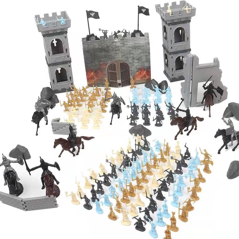 Enajucy 254pcs/set Medieval Castle Knights Toy Soldier - Army Figures ...