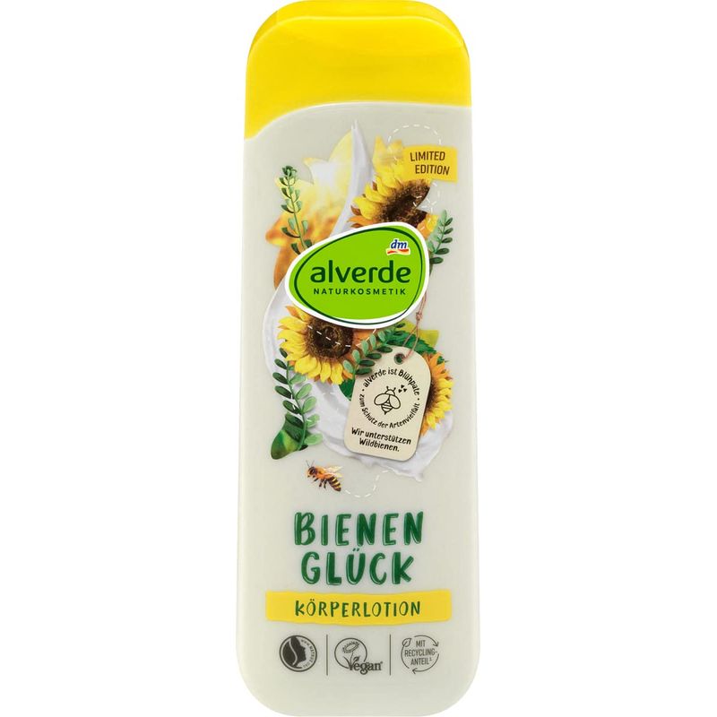 alverde Natural Cosmetics Body Lotion Bee Happiness Organic Sunflower ...