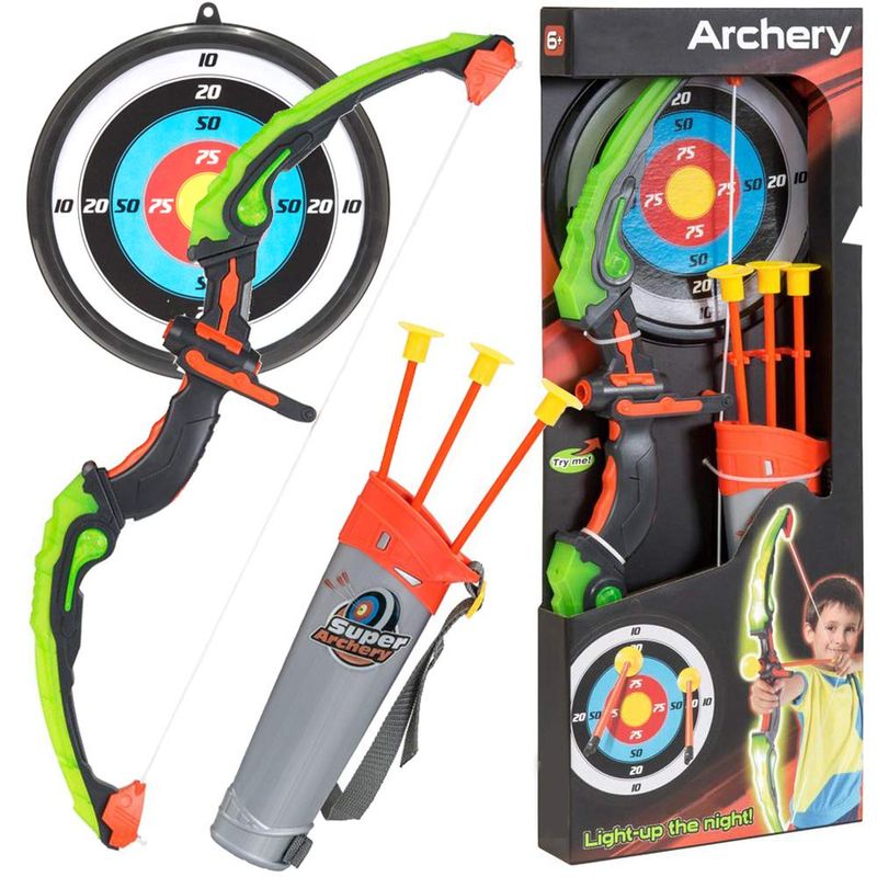 KiiToys Bow & Arrow Toy Set for Kids, Archery Bow 32" Long, Suction ...