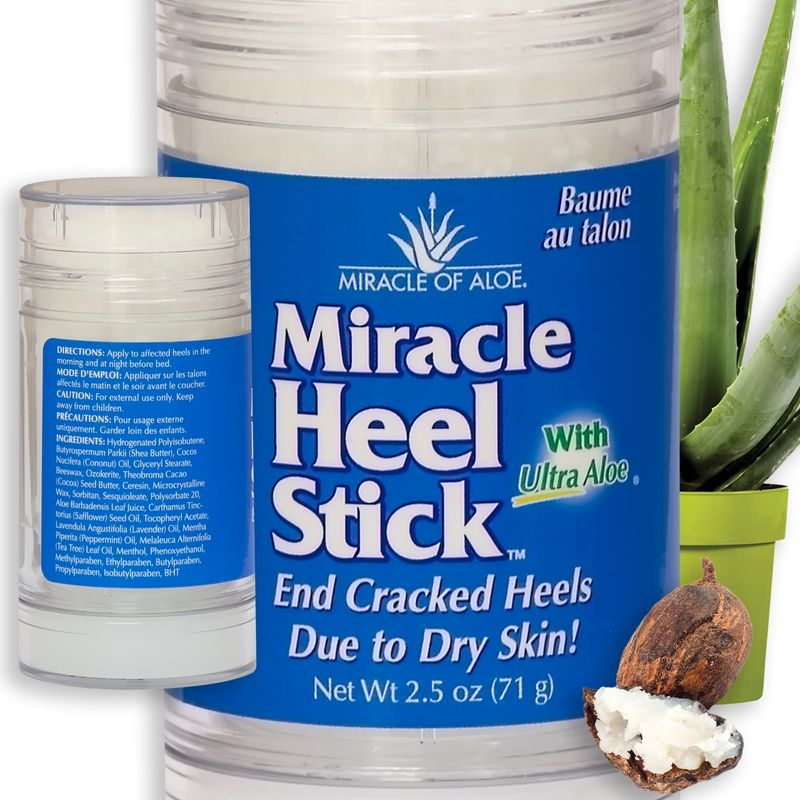 Miracle Heel Stick with Pure UltraAloe Aloe Vera Gel | 2.5 ounce stick ...