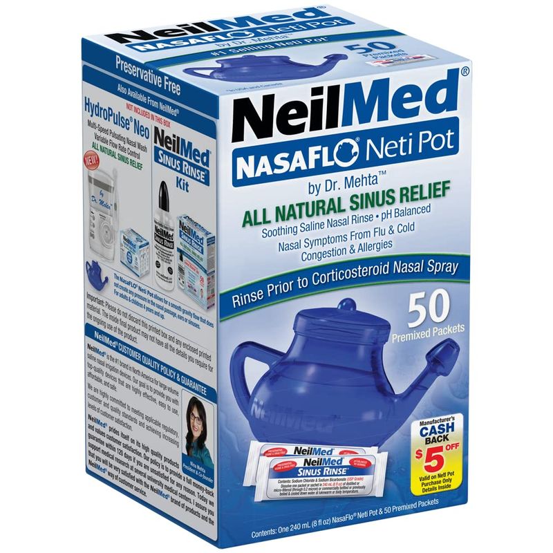 NeilMed NasaFlo Daily Nasal Hygiene 60 Premixed Packets - EveryMarket