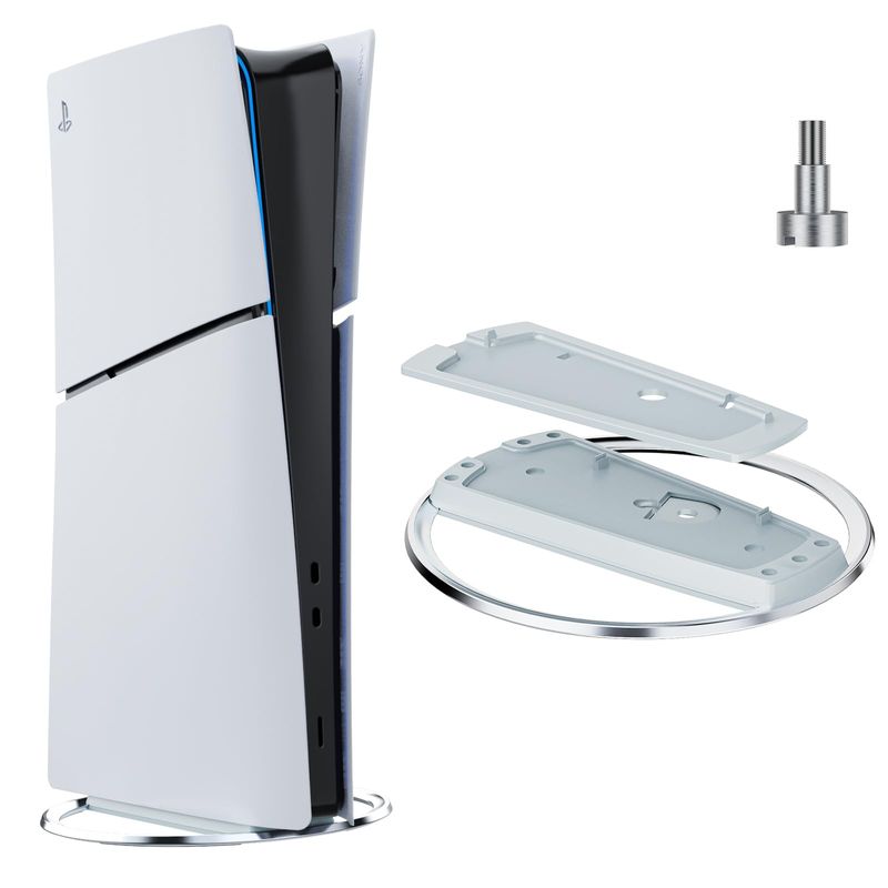 PS5 Slim/PS5 Vertical Stand (with Screws), Metal Stabilization Dock for ...