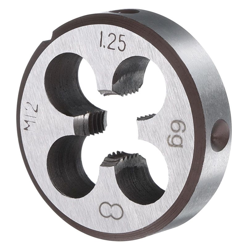 sourcing map Round Threading Die M12 x 1.25 Metric Thread Right Hand ...