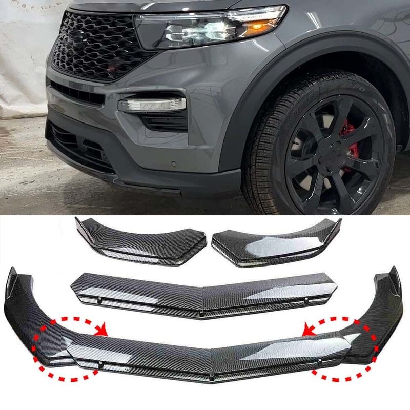 Carbon Fiber For Ford Explorer ST Front Bumper Lip Spoiler Splitter ...
