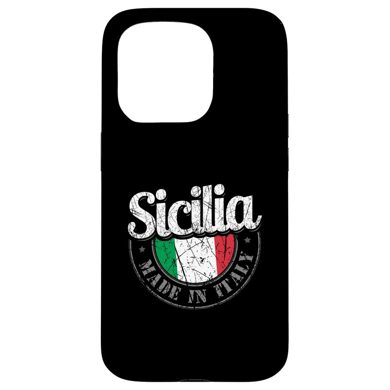 iPhone 15 Pro Sicily Made in Italy Souvenir Italia Sicilia Italian Flag ...