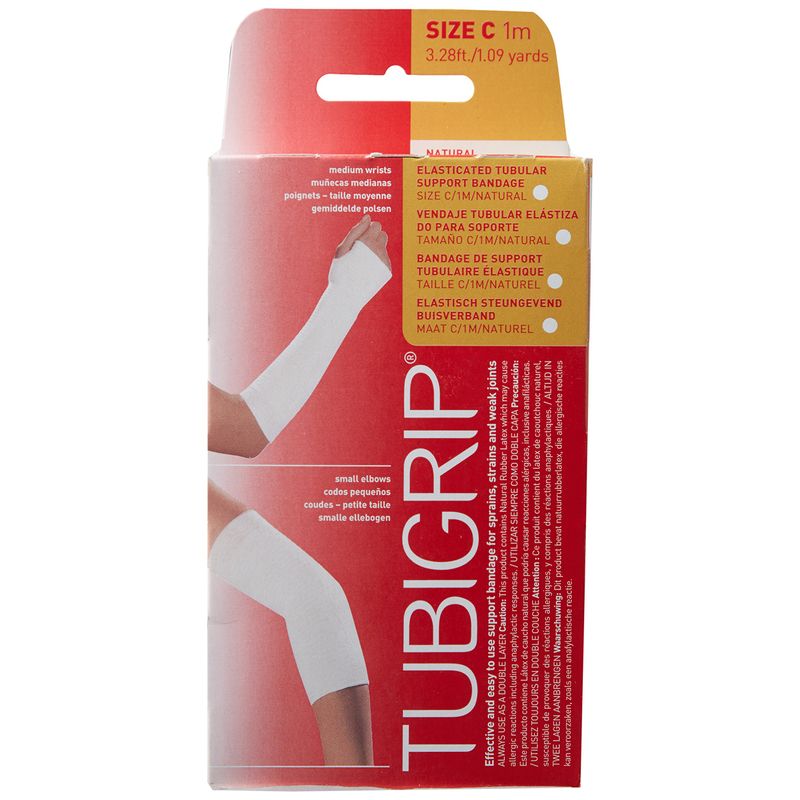 TUBIGRIP SIZE C 1 METRE NATURAL MEDIUM WRISTS SMALL ELBOWS ELASTICATED ...