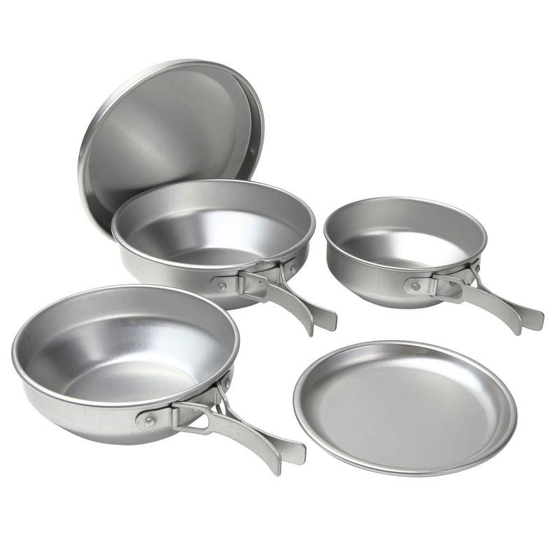 Made in Japan Aluminum Camping 5-Piece Set (Aluminum Flatware Kochel ...