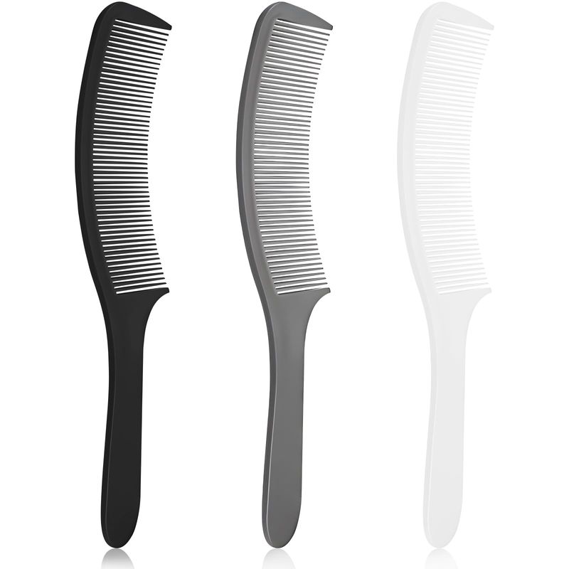 3-Piece Curved Barber Clipper Comb Set in Black, White, Grey: Perfect ...