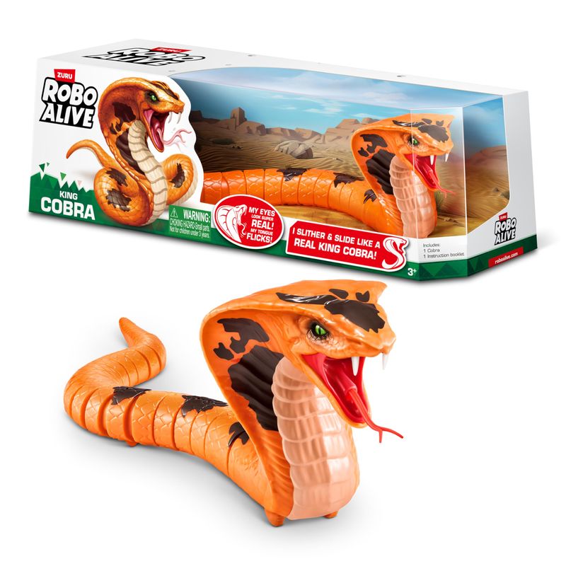 Robo Alive King Cobra by ZURU, Battery-Powered Robotic Moving Snake Toy ...