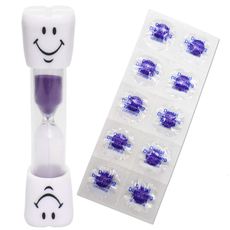 Dental Aesthetics Smile Toothbrush Timer & 10 Disclosing Tablets ...