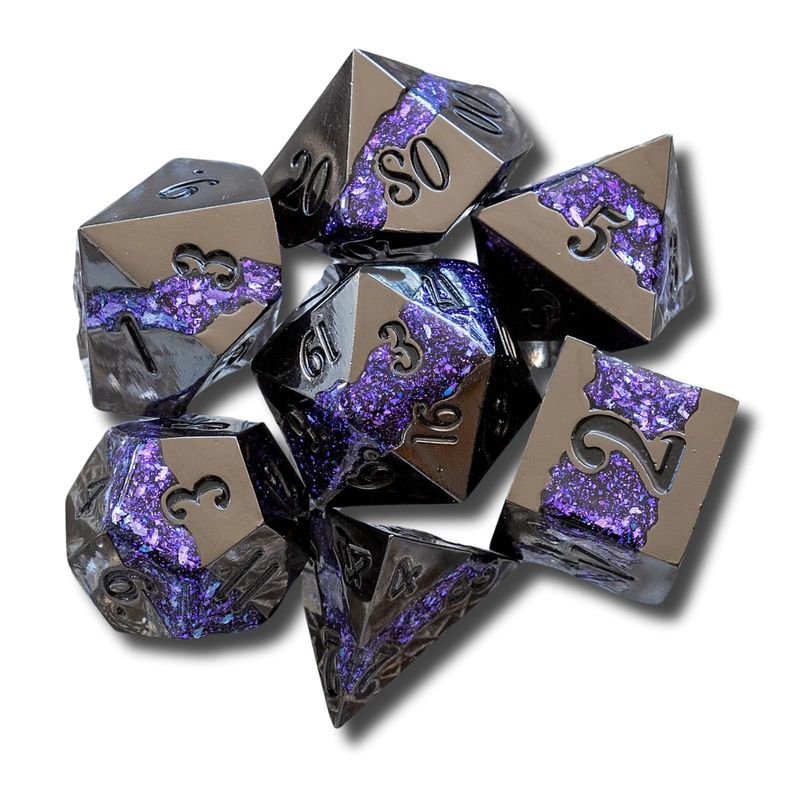 Sage's Portal Metal Riftstone DND Dice 7-PC Polyhedral Dice Set for DND ...