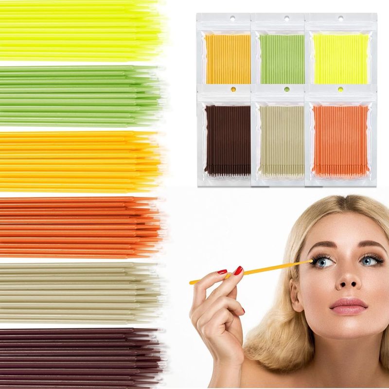 Micro Eyelash Applicator Brushes - 600Pcs Disposable Microbrushes ...