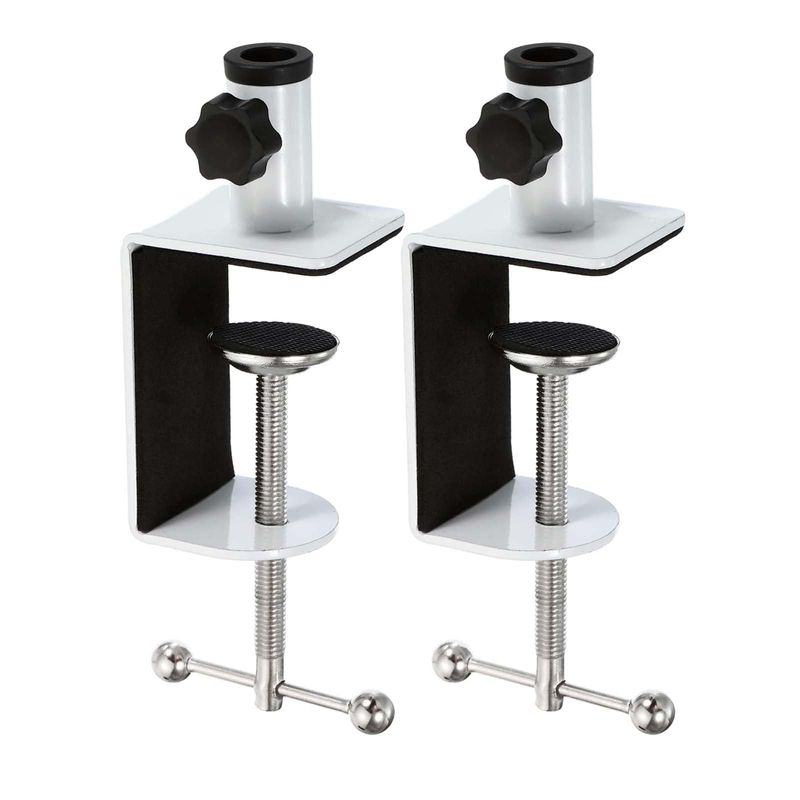 Jhanw Desk C-Clamp with 1/2" Thread Hole, C Clamp for Microphone Stand ...