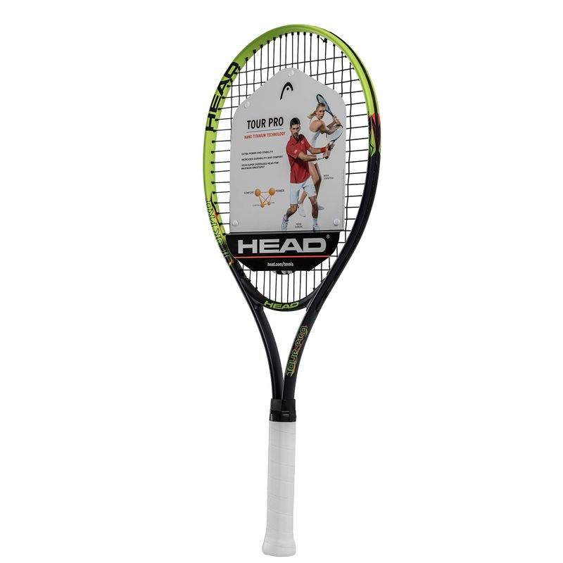HEAD Tour Pro Tennis Racket - Pre-Strung Head Light Balance 27 Inch ...