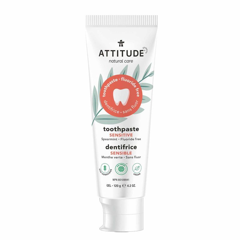 ATTITUDE Fluoride-Free Toothpaste, Plant- and Mineral-Based Ingredients ...