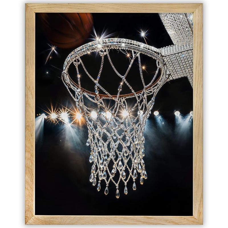 The Money Shot Diamond Basketball Hoop: 11x14 Framed Poster - Luxury ...