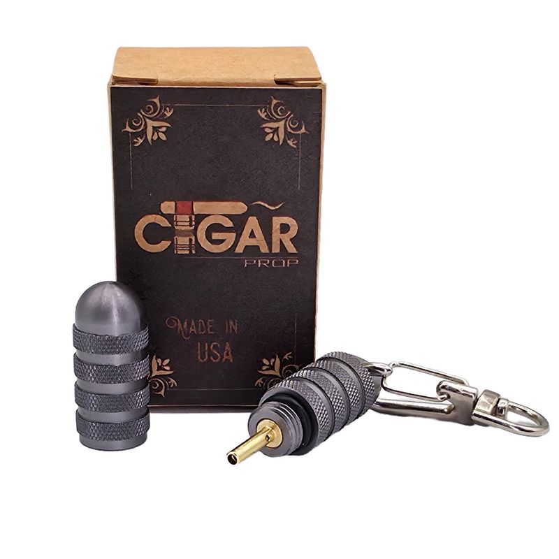 Cigar Prop Lighter Bleed Tool 2.0 – Gun Metal Grey - With Keychain ...