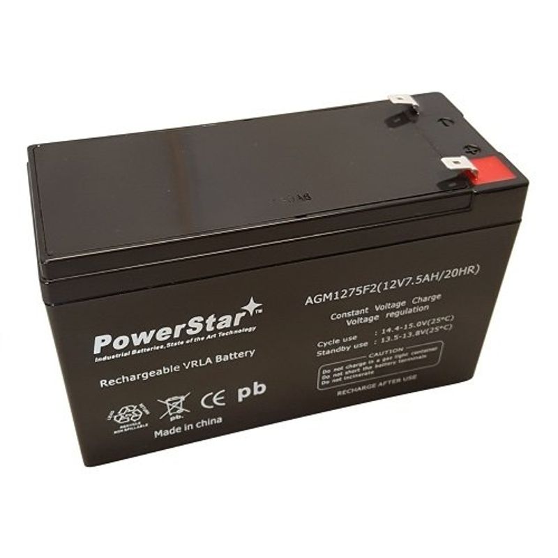 PowerStar® 12 Volt 7.5 Amp Hour Alarm Battery - True High Rate - Online ...