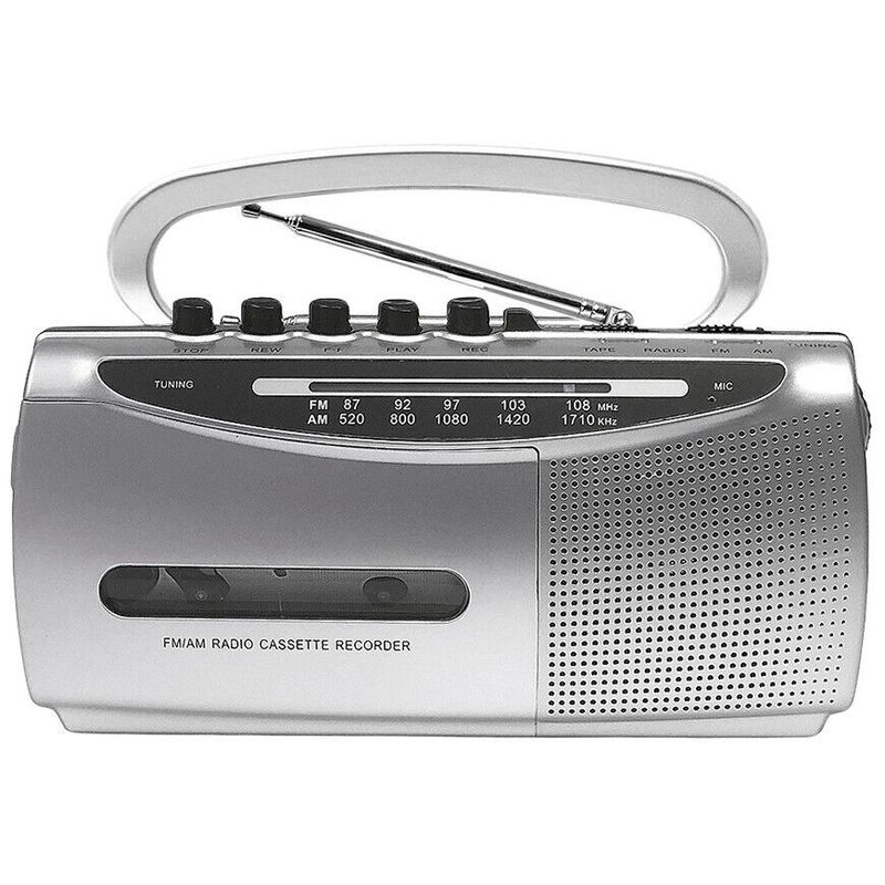 Classic Mini Portable Boombox Cassette Player AM FM Radio Tuner ...