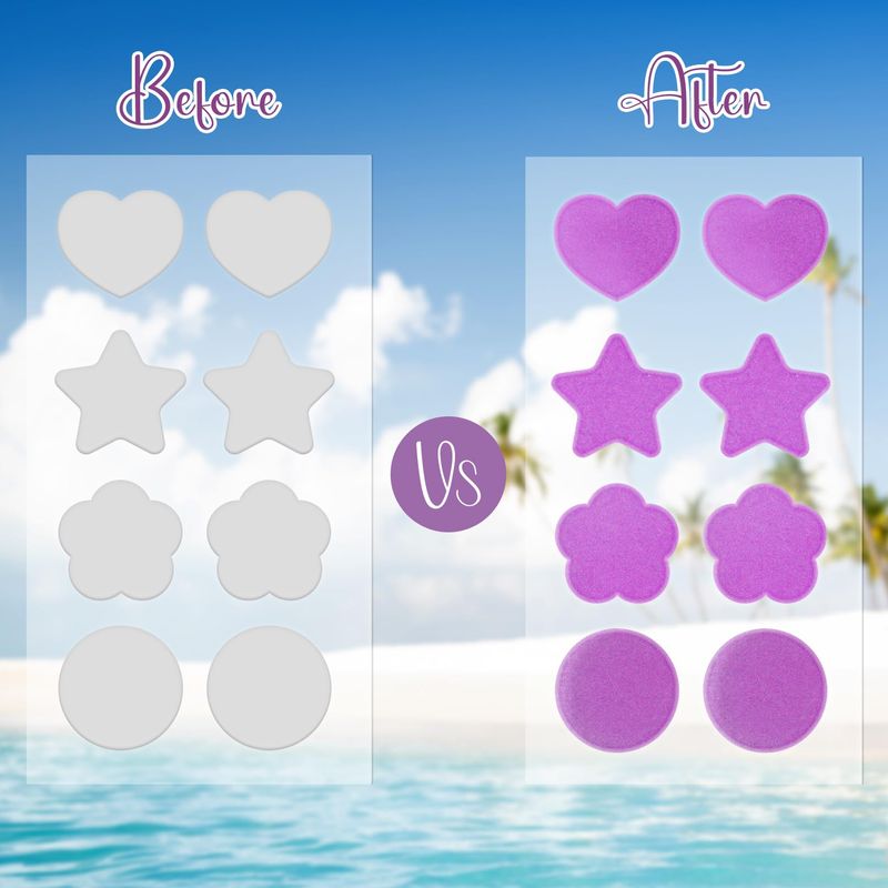 80 Pcs UV Stickers for Sunscreen, Sunscreen Stickers Reapply Reminder ...