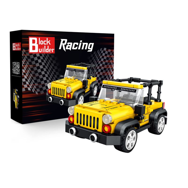 Block Builder Jeep Wrangler Car Building Block Set (242 Pieces). Racing ...