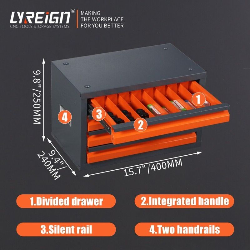Four Drawer Drill Bit Dispenser DIY Size Router Organizer Dispenser ...