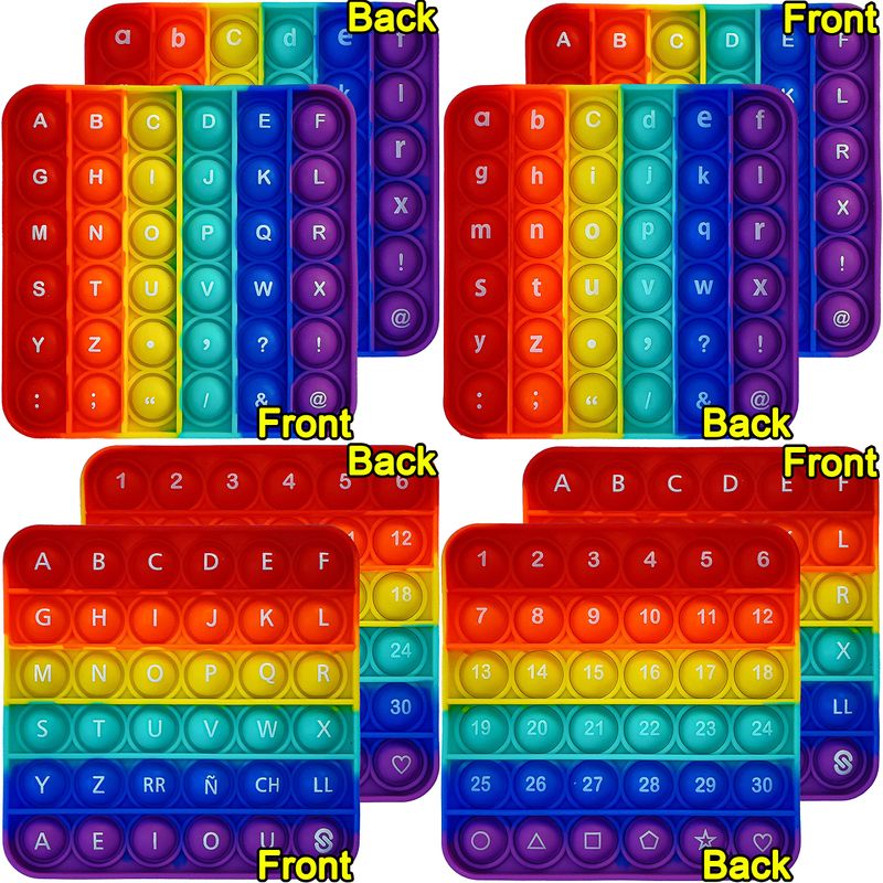 Alphabet Pop Fidget Toy Letters ABC Numbers Learning and Educational ...